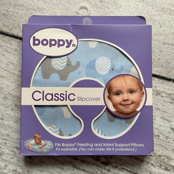 Boppy | Other | Bobby Original Nursing Pillow Cover Blue Elephant ...